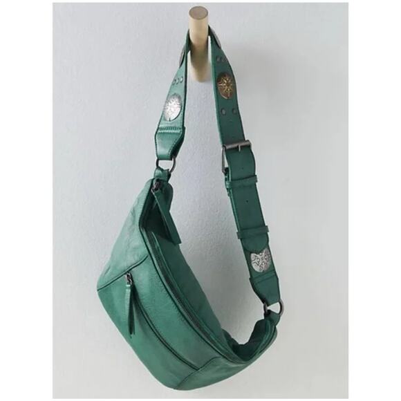 Free People | Bags | Free People Wilder Embellished Emerald Green ...